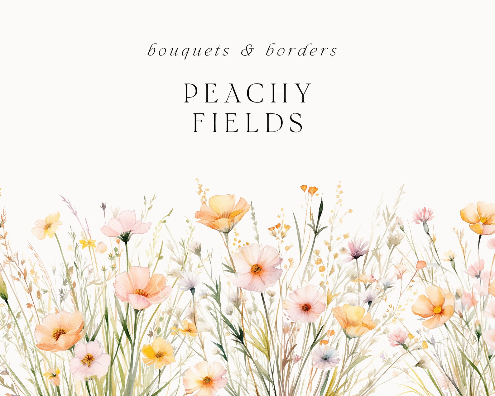 Watercolor Floral Clipart - Wildflowers Floral Clipart PNG - Floral ...