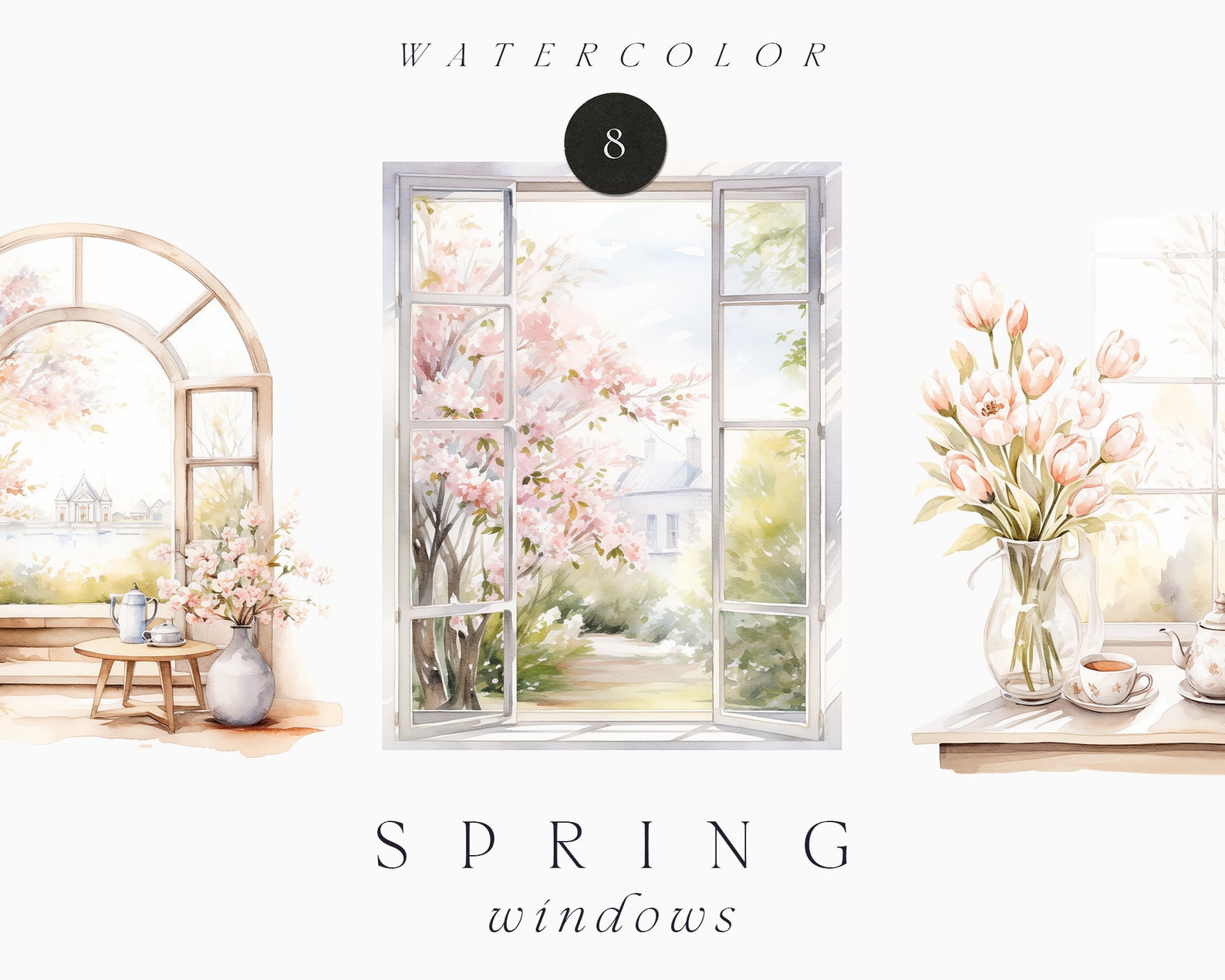 Watercolor Spring Clipart Png Spring Windows View Clipart Png Spring ...