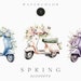 Watercolor Spring Clipart Png Watercolor Spring Scooter Clipart PNG ...