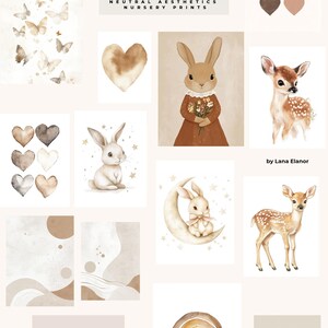 Beige Mom Wall Art - 100 Neutral Nursery Prints - Beige Mom Aesthetics ...