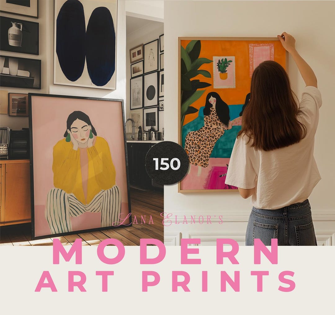 150 MODERN PRINTS - Printable Wall Art - Eclectic Gallery Wall Set ...