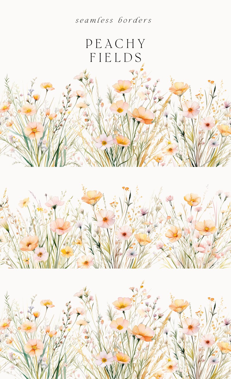 Watercolor Floral Clipart - Wildflowers Floral Clipart PNG - Floral ...