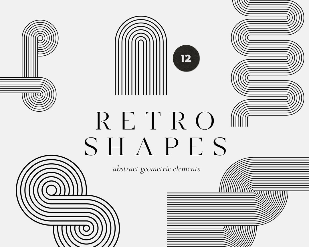 Retro Shapes Clip Art