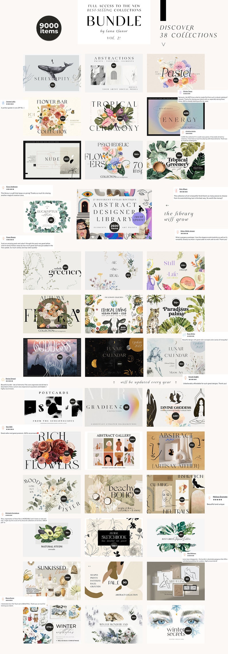 BUNDLE Vol. 2 Watercolor Clipart Bundle Whole Store Bundle - Etsy