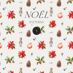 Watercolor Christmas Clipart PNG - Christmas Floral Clipart - Noel Winter Clipart PNG ...