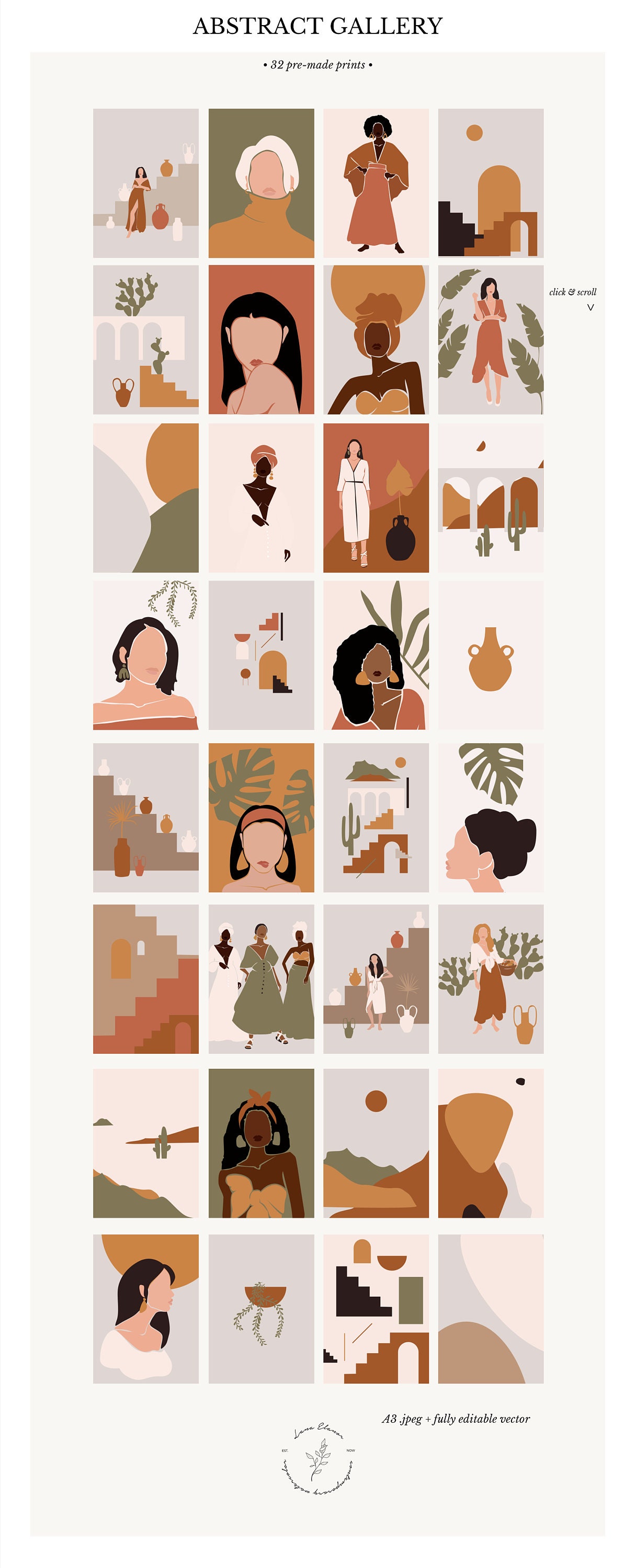 Abstract Modern Collection Abstract Women Abstract Prints - Etsy