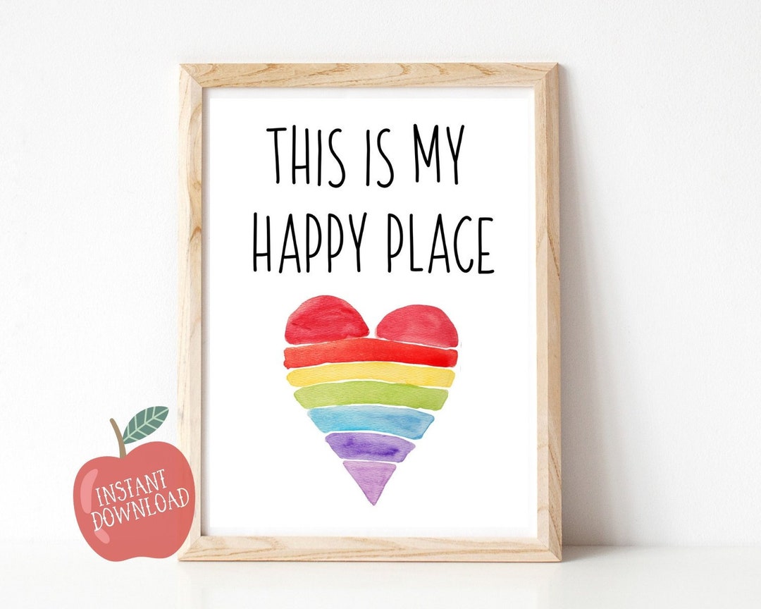 Rainbow Art Printable, Instant Download, Home Decor, Nursery Decor,wall ...