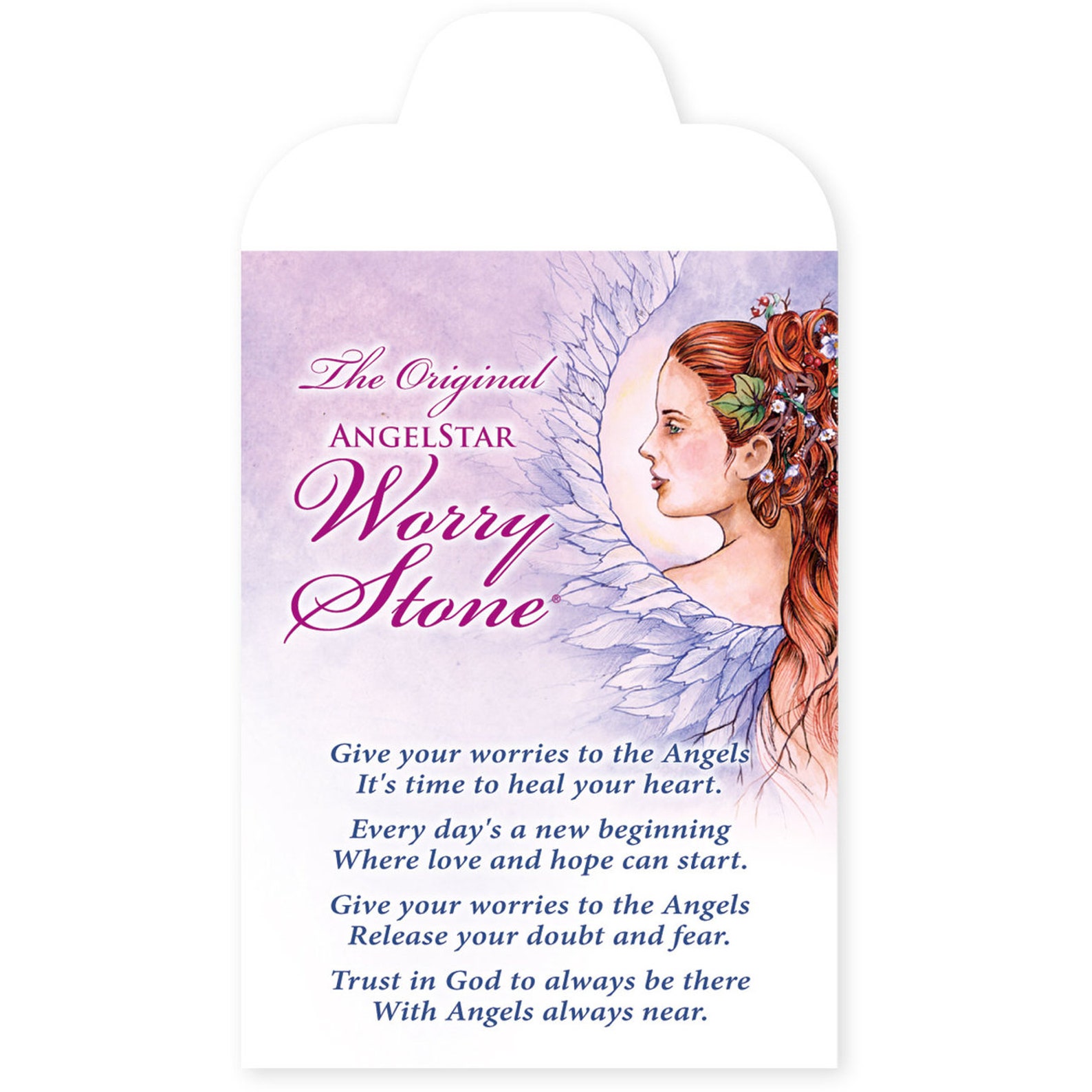 Angelight Angel Pocket Stone 1 1/2 High Worry | Etsy