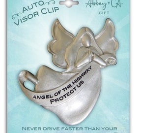 Angel of the Highway Visor Clip, Auto Visor Clip - Etsy