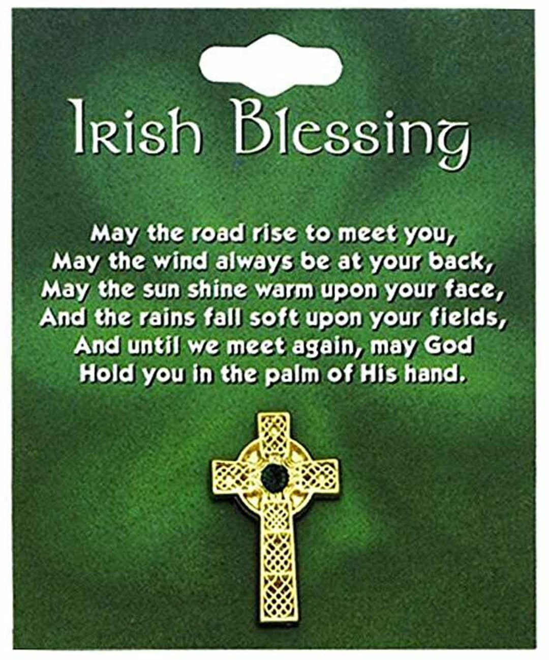 Celtic Cross Lapel Pin With Irish Blessing - Etsy
