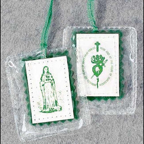 Green Scapular of the Immaculate Heart of Mary - Etsy
