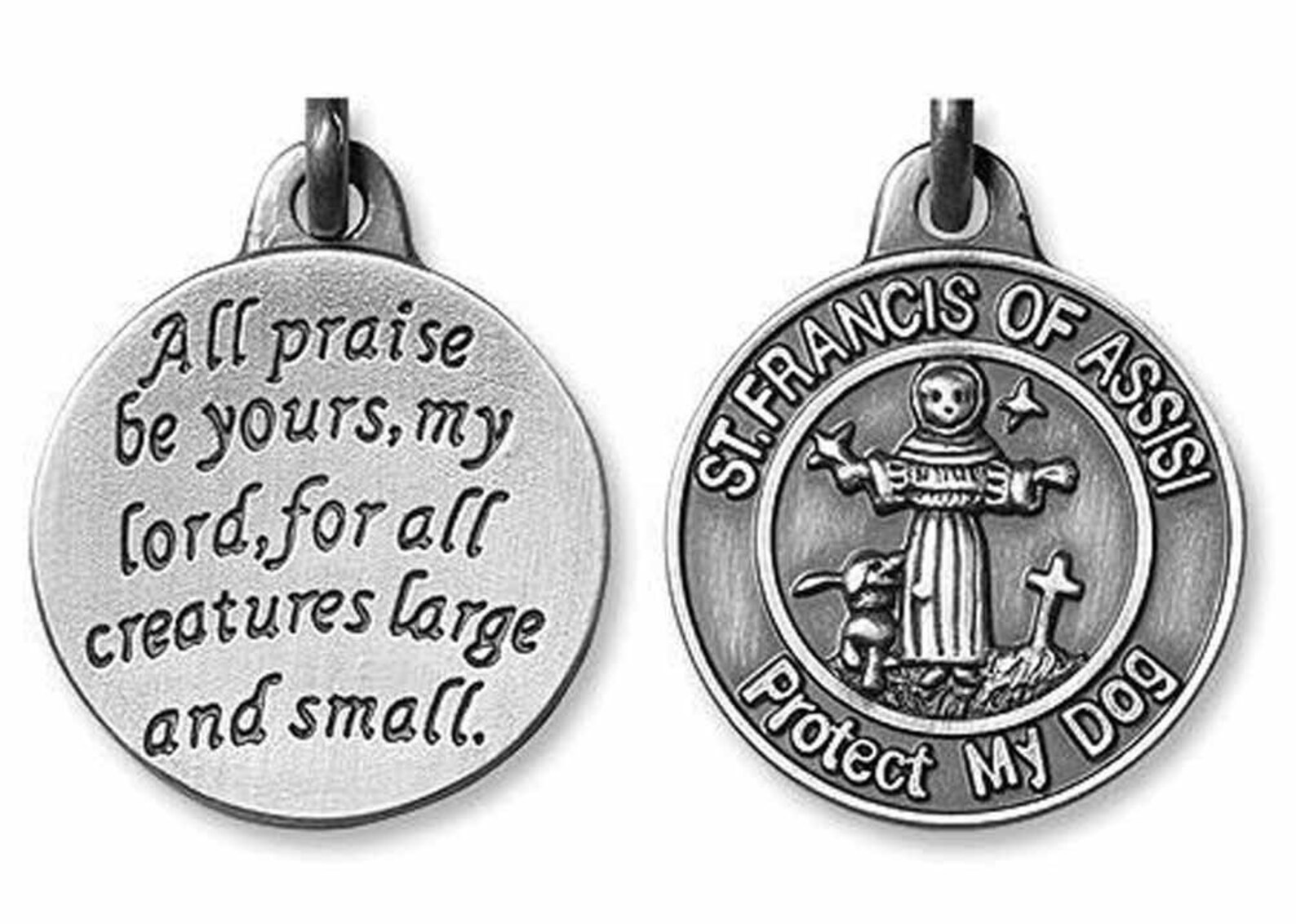 St. Francis Dog Pet Medal - Etsy
