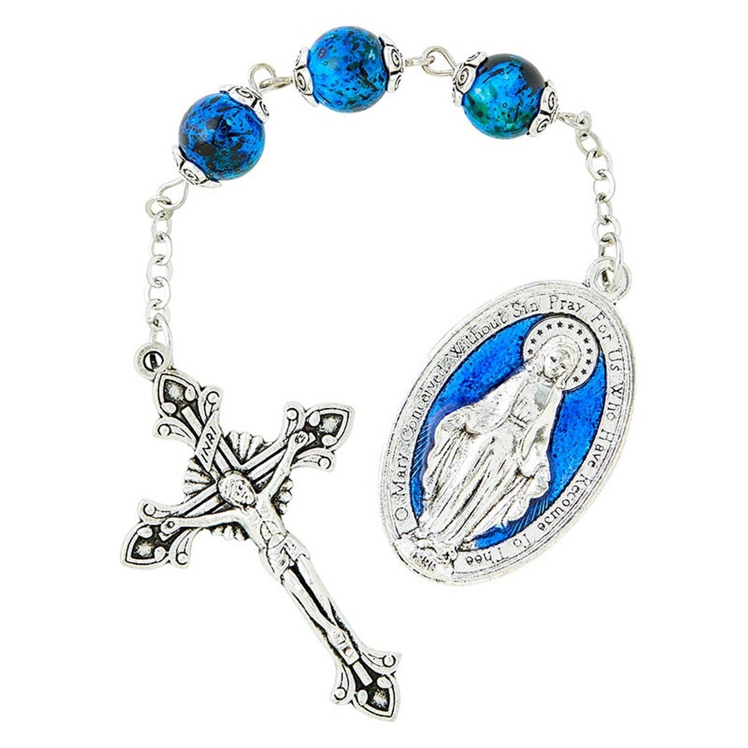 Three Hail Mary Chaplet With Prayer Card 7 1/2 Long - Etsy