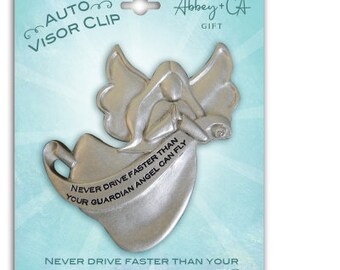 Never Drive Faster Angel Visor Clip 1 - Etsy