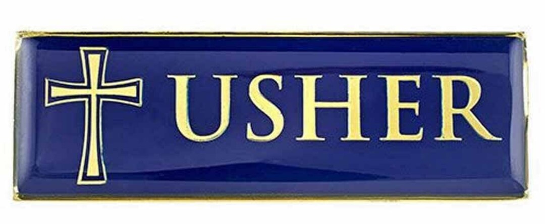 Usher Badge Magnetic 3 X 1 - Etsy