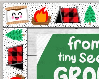 Camping Themed Classroom Bulletin Border, Buffalo Plaid Classroom Decor ...