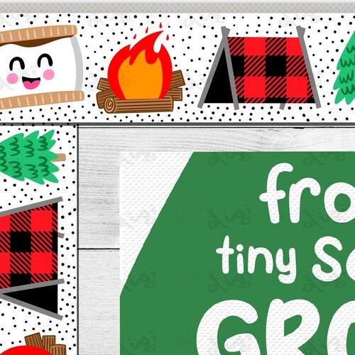 Camping Themed Classroom Bulletin Border Buffalo Plaid - Etsy