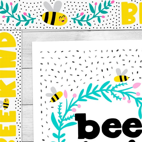 Printable Bulletin Borders for Teachers // Bee Themed - Etsy
