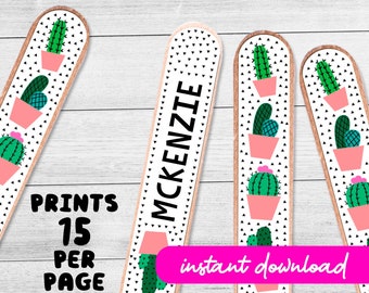 Printable Camping Themed Flip Sticks Labels Classroom | Etsy