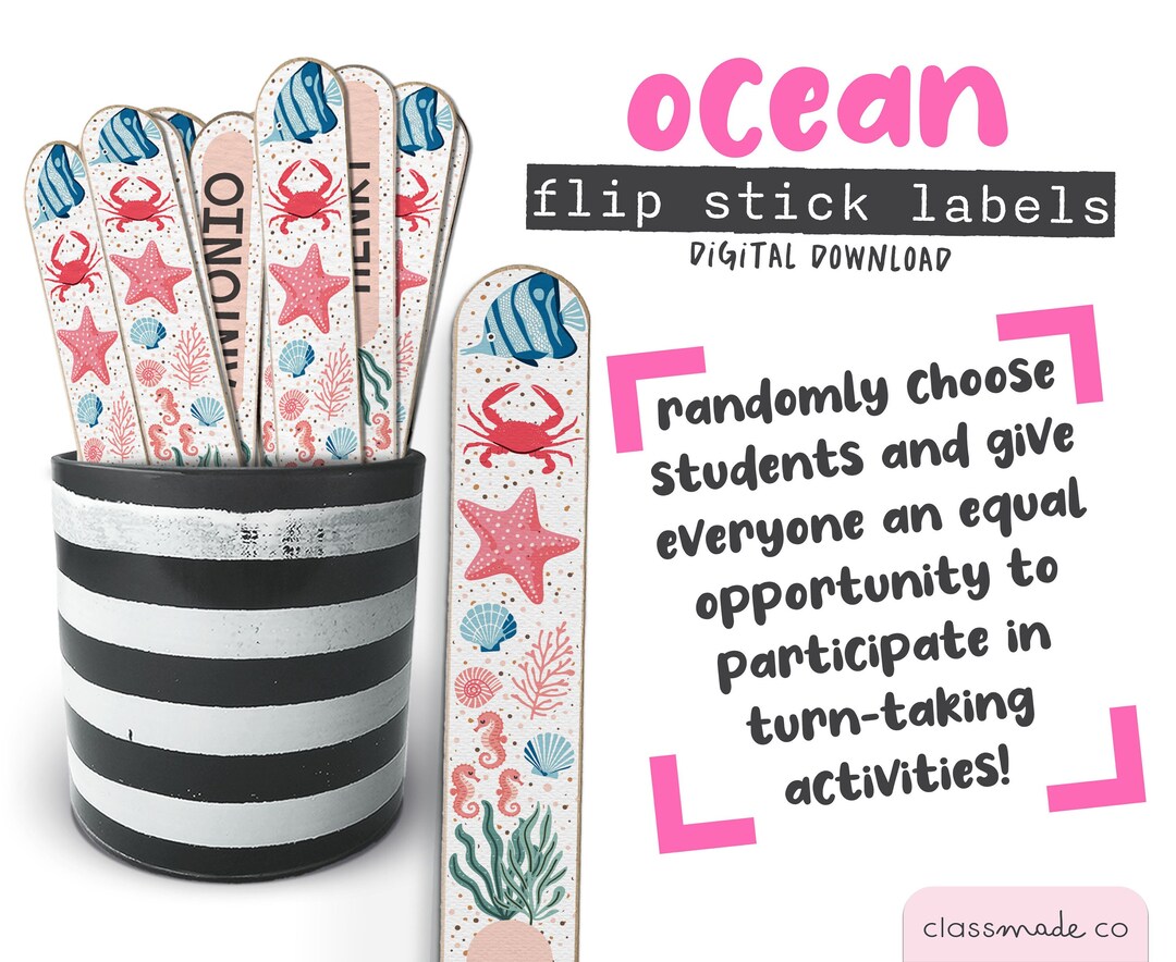 Classroom Labels Classroom Flip Stick Labels for Classroom Management ...