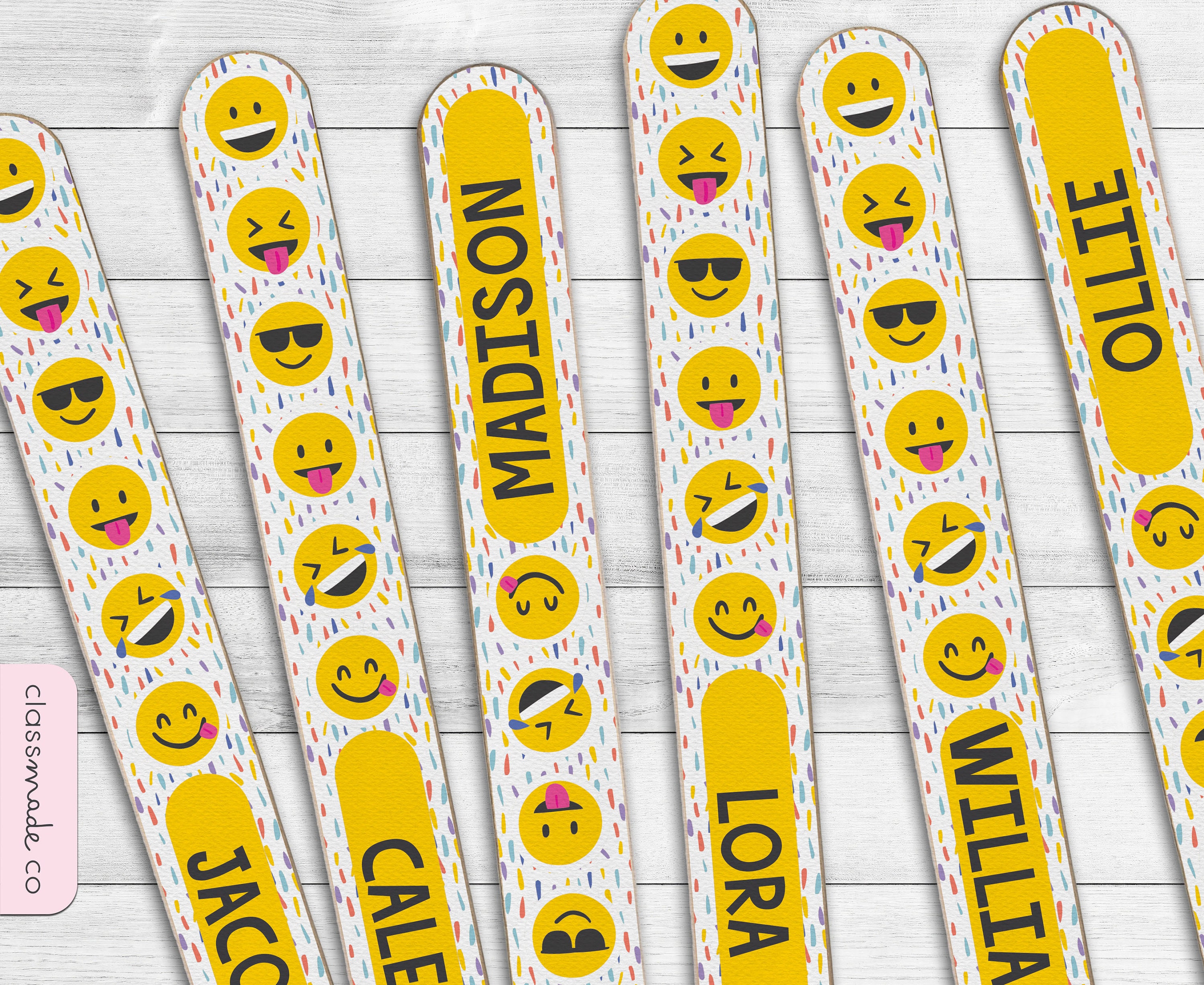 Emoji Themed Flip Sticks Labels, Equity Sticks// Name Sticks // Fair ...