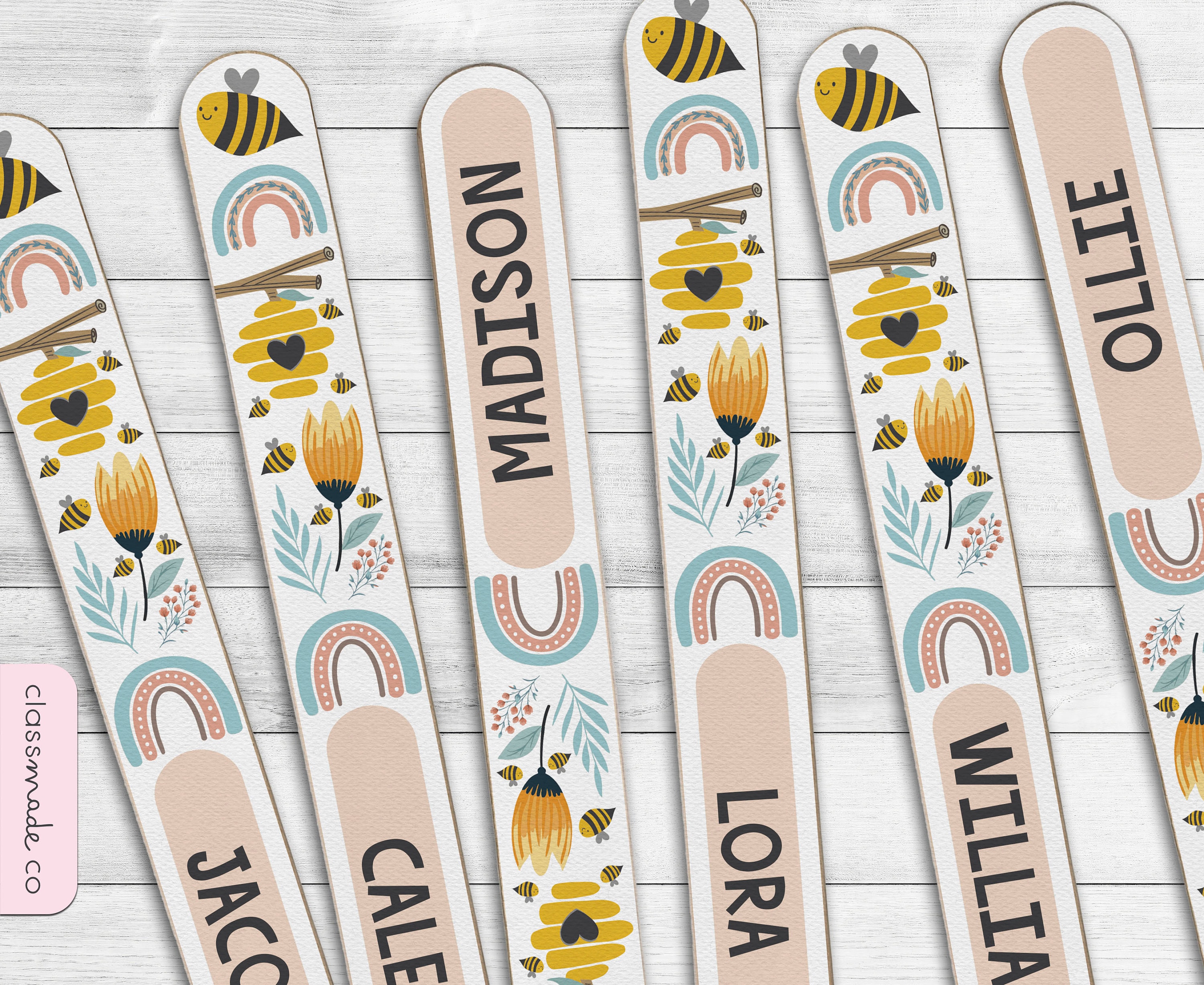 Classroom Bee Theme Flip Stick Labels // Name Sticks // Equity Sticks ...