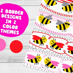 Printable Bulletin Borders for Teachers // Bee Themed Printable ...