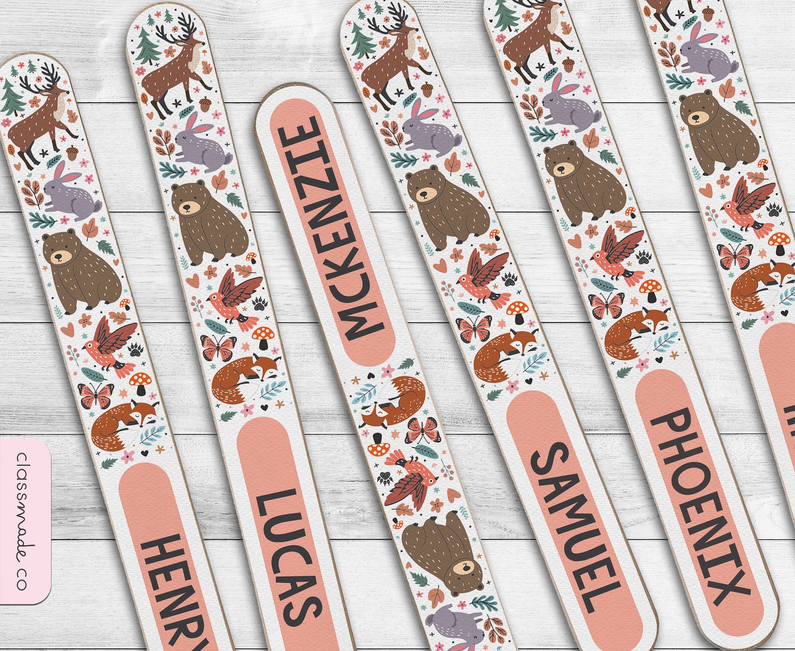 Woodland Themed Flip Stick Labels // Name Sticks // Equity Sticks ...