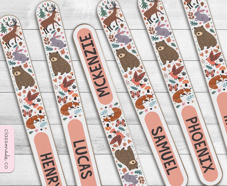 Woodland Themed Flip Stick Labels // Name Sticks // Equity Sticks ...