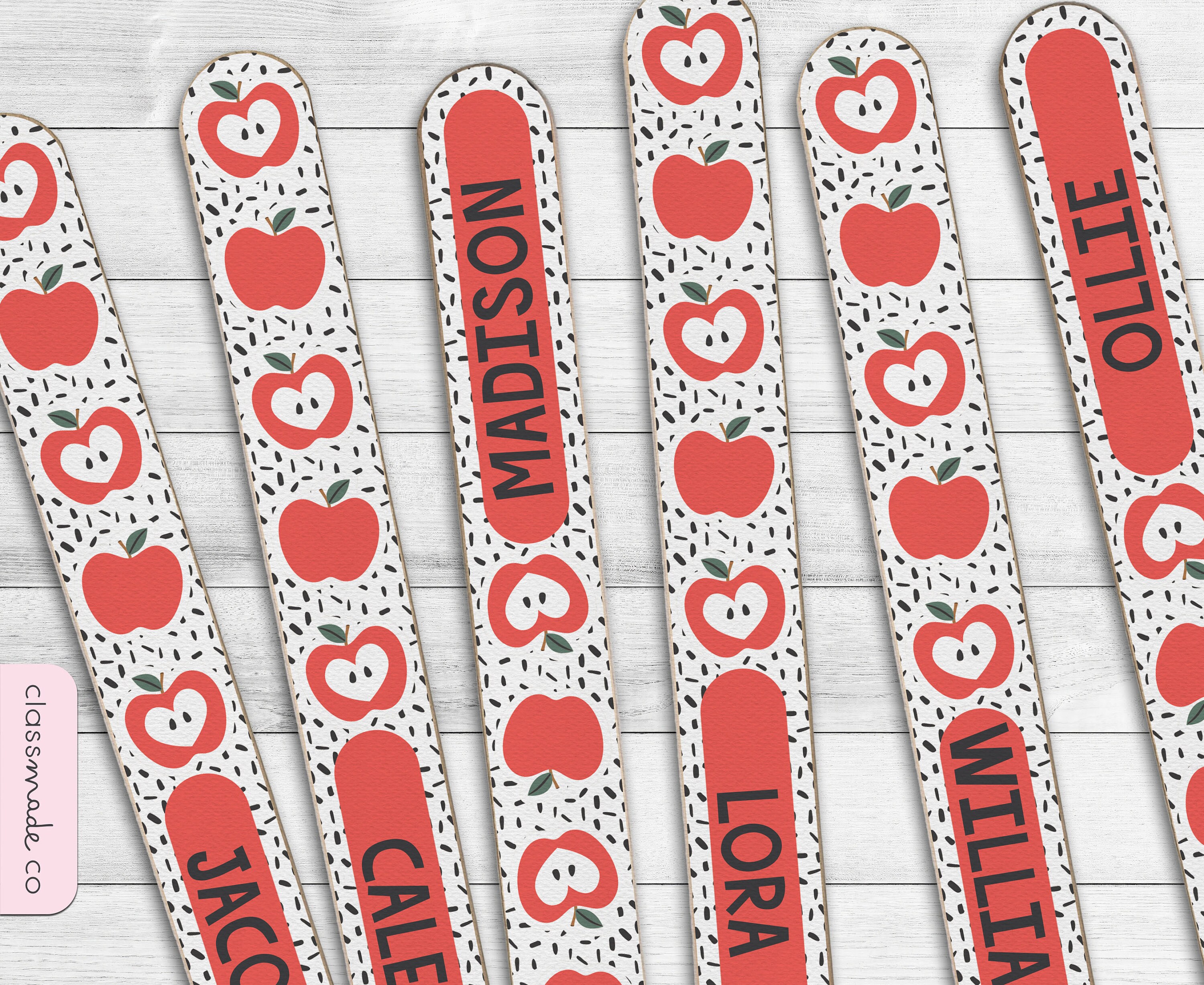 Apple Themed Classroom Flip Sticks // Name Sticks // Equity Sticks ...