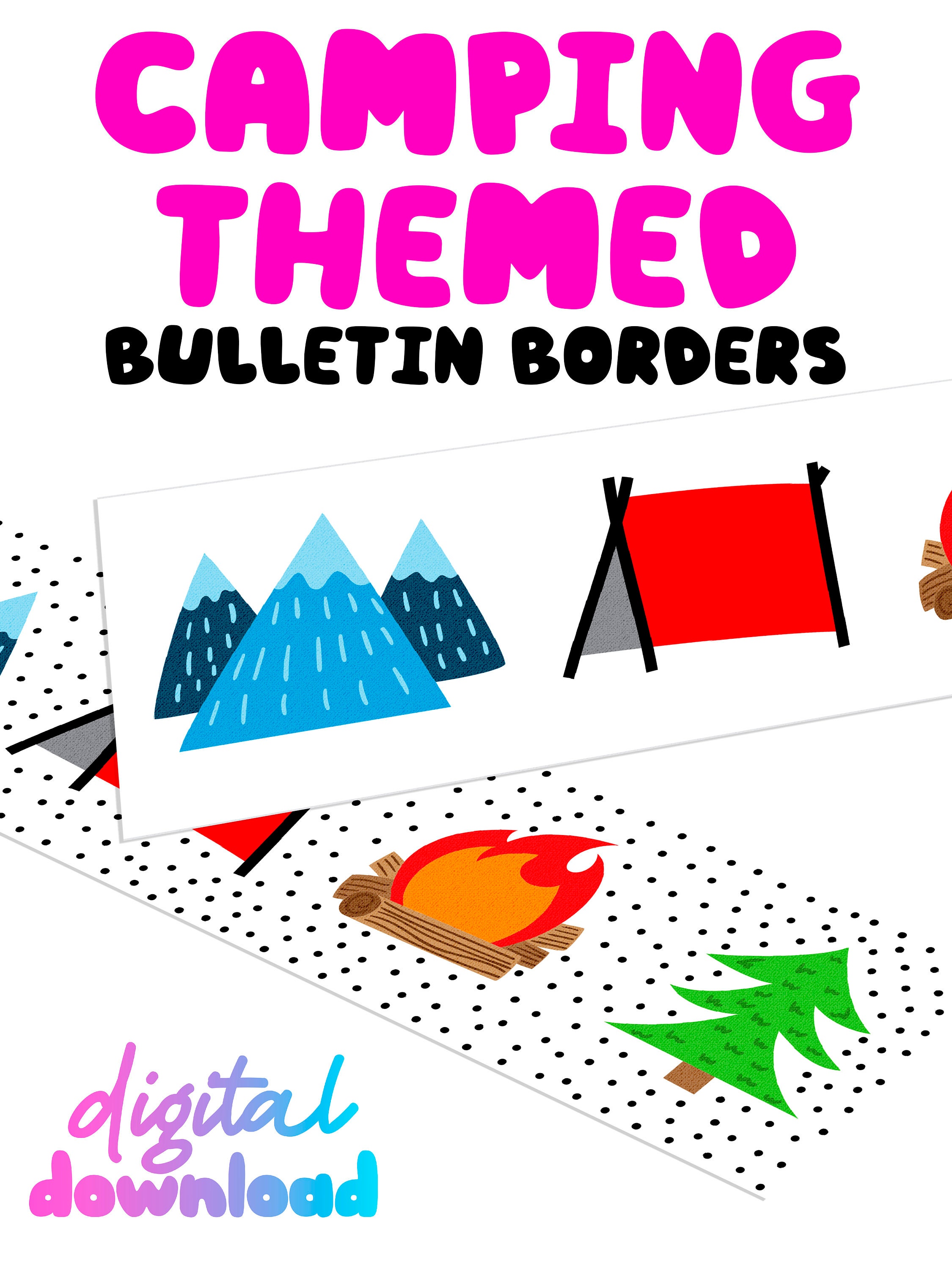 Camping Borders For Bulletin Boards at Lindsey Vann blog