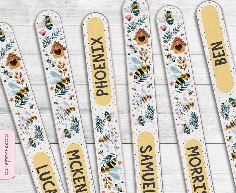 Honey Bee Flip Stick Labels // Name Sticks // Equity Sticks ...