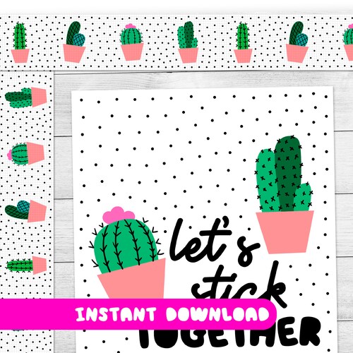 Classroom Decor Cactus Theme Printable Bulletin Board Ideas - Etsy