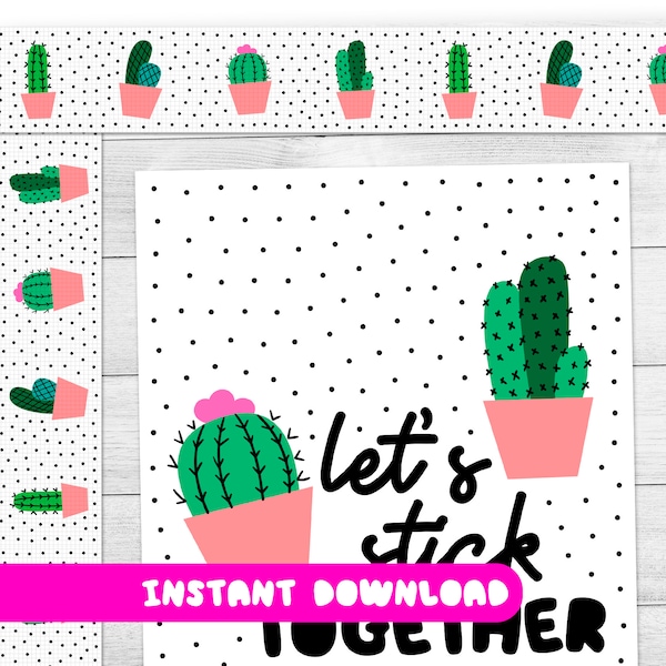Cactus Classroom Decor - Etsy
