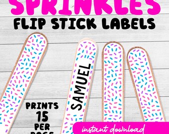 Printable Camping Themed Flip Sticks Labels Classroom | Etsy