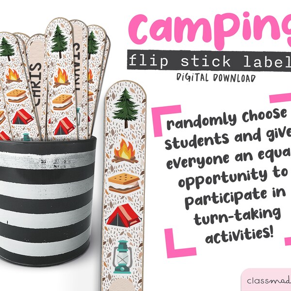 Classroom Labels Classroom Flip Stick Labels for Classroom Management ...