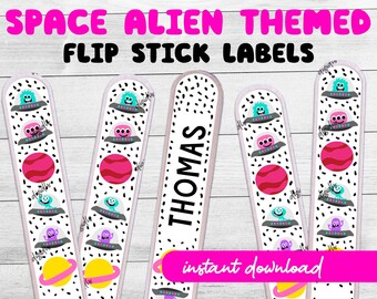 Alien Name Labels - Etsy