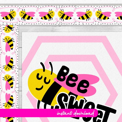 Printable Bulletin Borders for Teachers // Bee Themed - Etsy