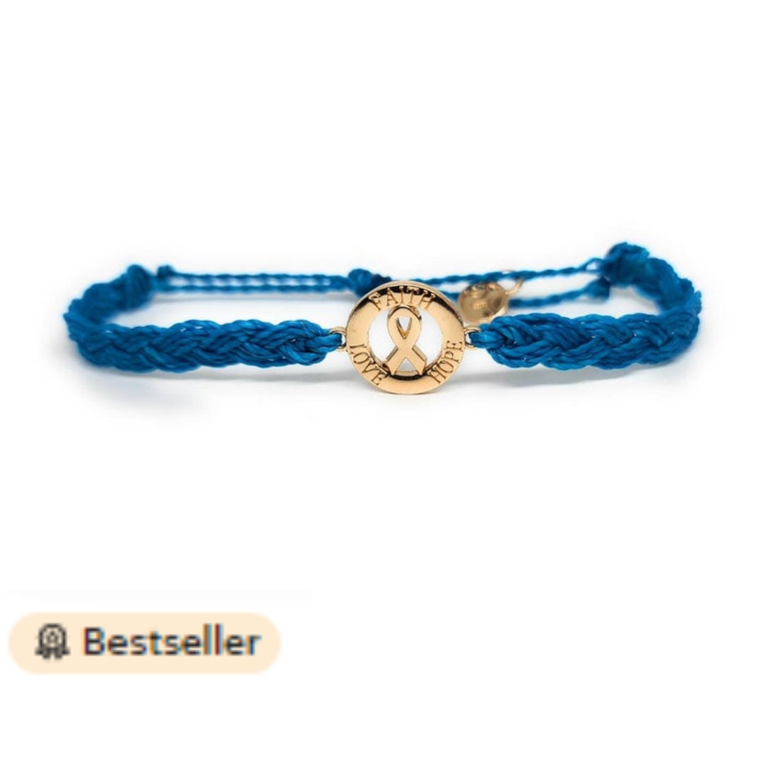 Prostate Cancer Awareness Bracelets, LOVE, HOPE, FAITH, in Support of ...