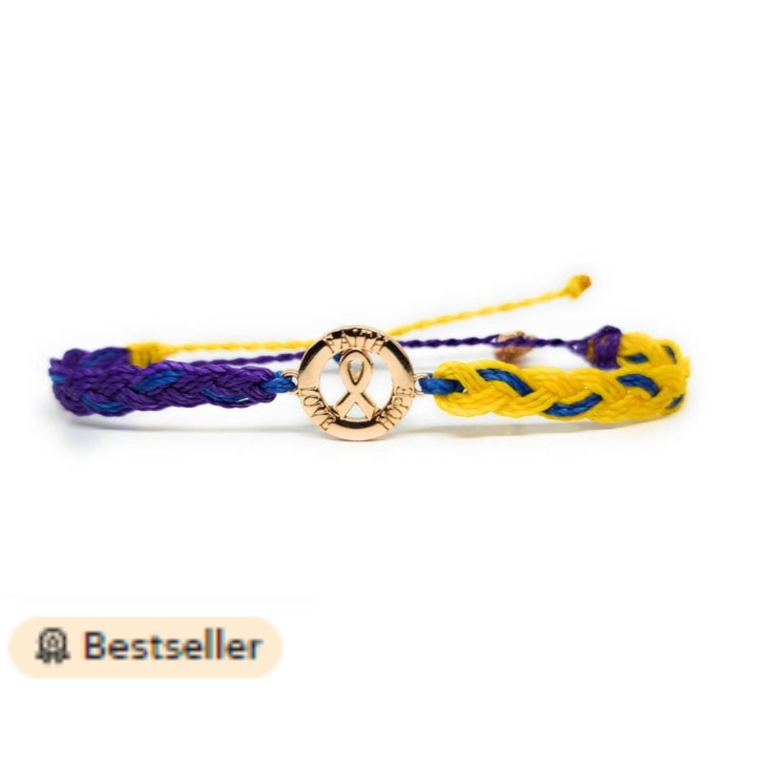 Bladder Cancer Awareness Bracelets, LOVE HOPE FAITH, in Support of ...