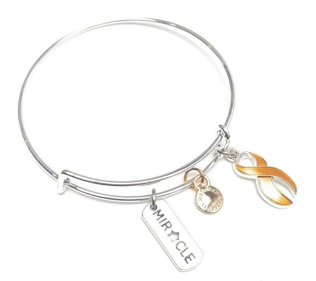 Bladder Cancer Awareness Ribbon Bangle Bracelet : Bladder Cancer ...
