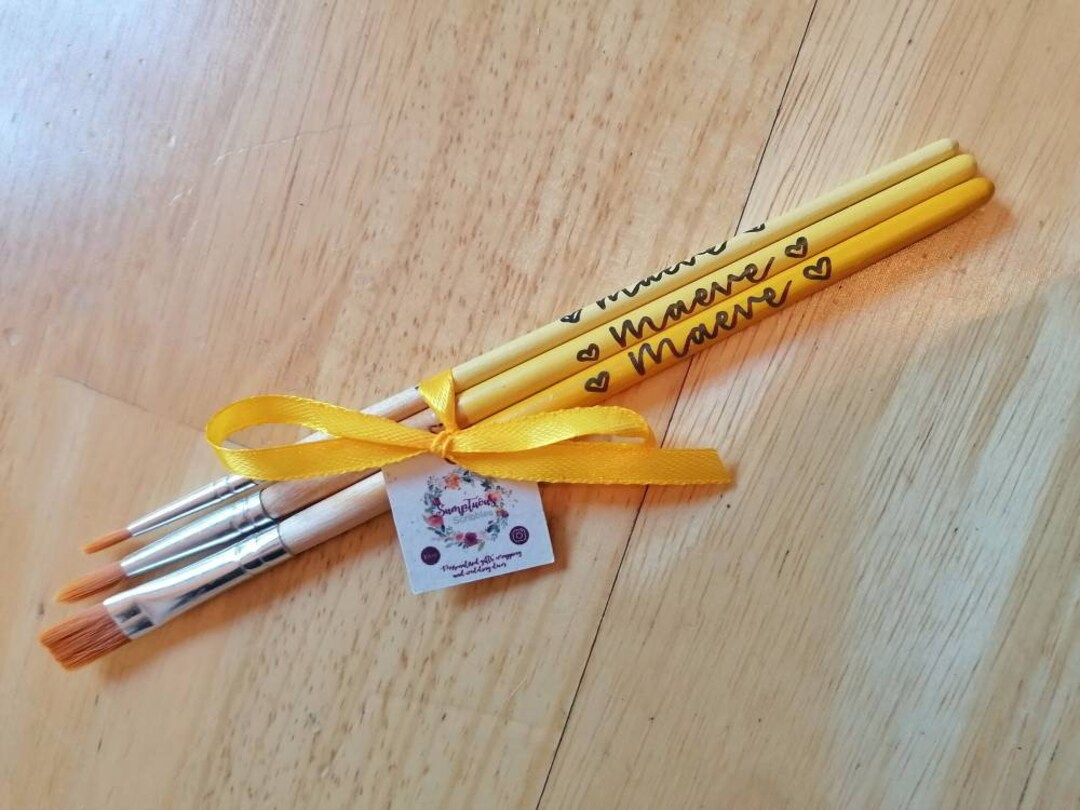 Personalised Paint Brush - Custom Paint Brush Set, Acrylic Brush With ...