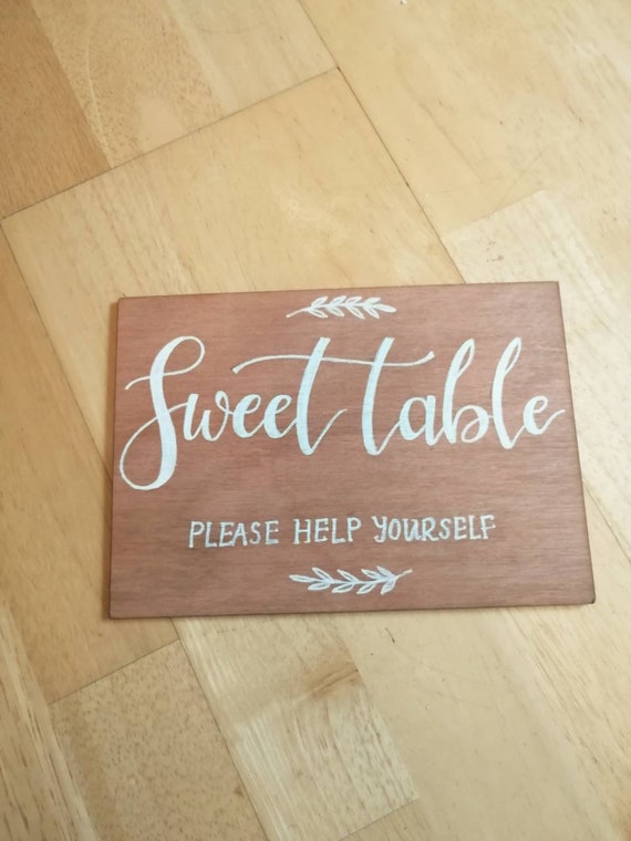 Sweet Table Wooden Wedding Sign Rustic Wedding Decor | Etsy
