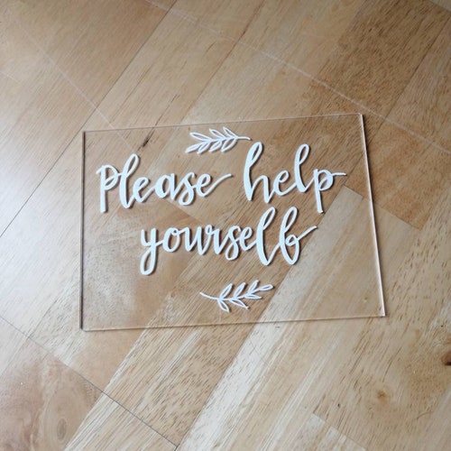 Please Help Yourself Wedding Sign Help Yourself Sign Restroom - Etsy Canada