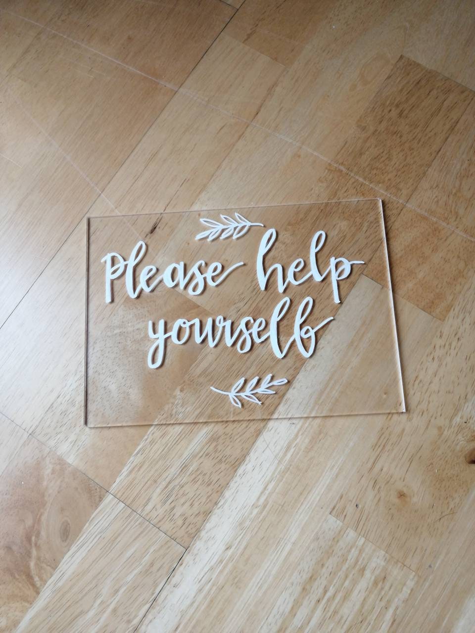 Acrylic Wedding Sign Please Help Yourself Sign Wedding - Etsy UK