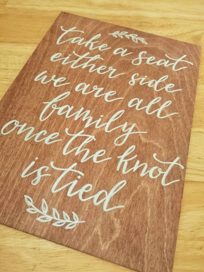 Take a Seat Not a Side Sign Sign Wooden Wedding Sign We - Etsy UK