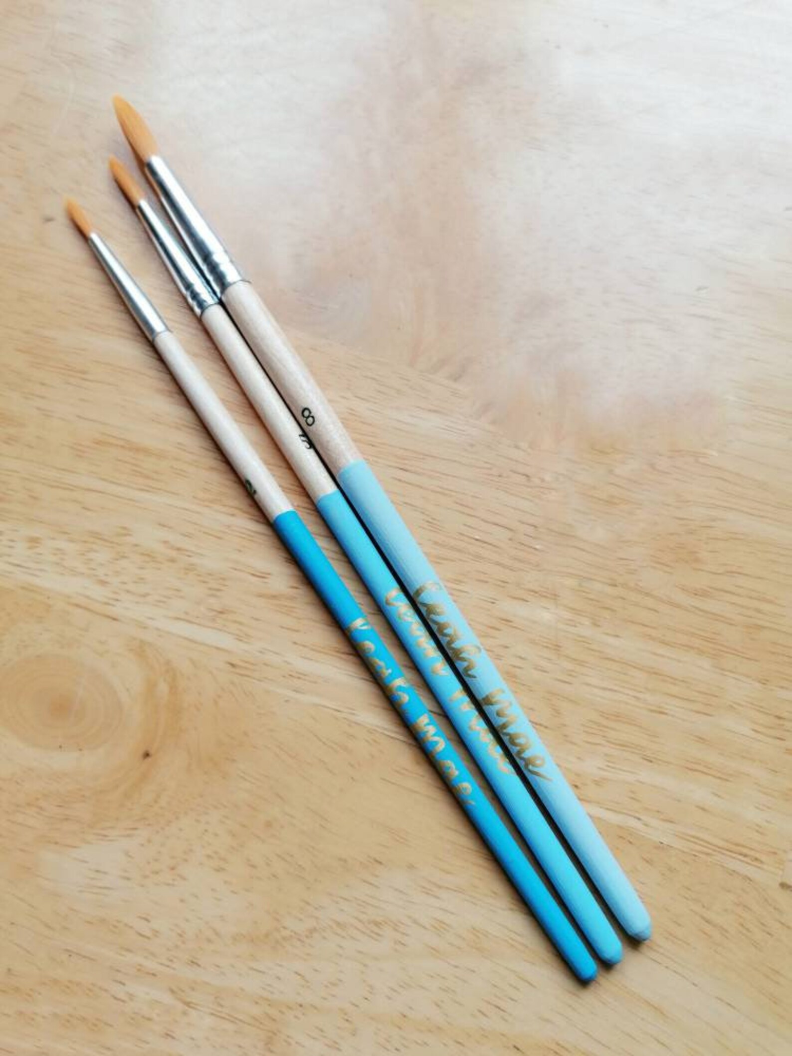 Personalised paint brush custom paint brush set acrylic | Etsy