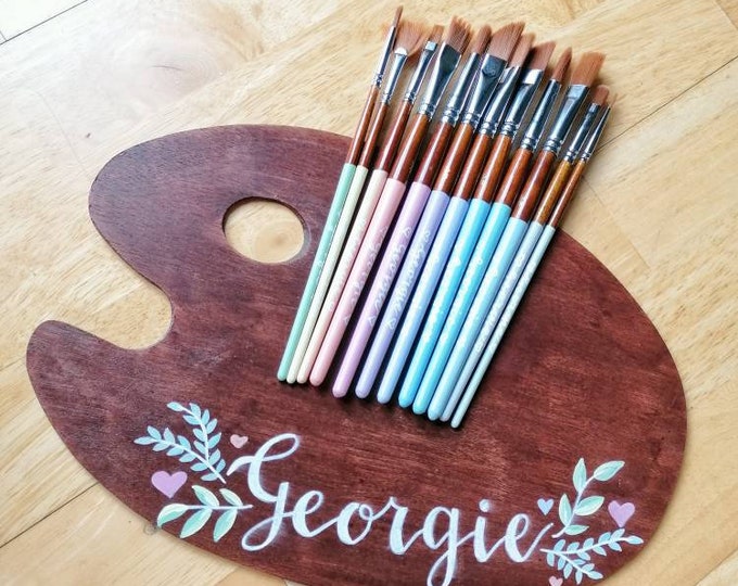 Personalised Paint Brush Custom Paint Brush Set, Acrylic Brush With ...