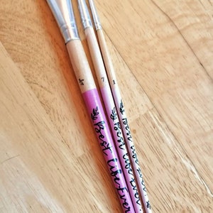 Personalised Paint Brush - Custom Paint Brush Set, Acrylic Brush With ...