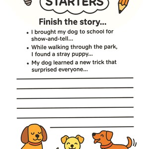 Story Starters - Set #002 (writing and Storytelling Prompts for Kids ...